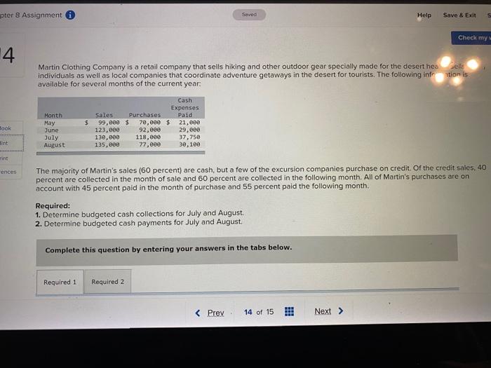 Solved pter 8 Assignment Saved Help Save & Exit s Check my 4 | Chegg.com Solved pter 8 Assignment Saved Help Save & Exit s Check my 4 | Chegg.com