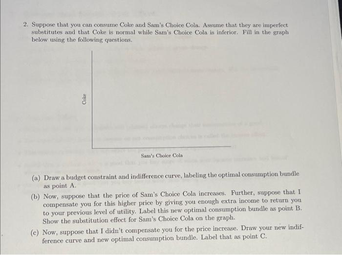Solved Income and Substitution Effect 1. Suppose that you | Chegg.com