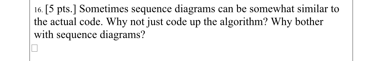Solved [5 ﻿pts.] ﻿Sometimes sequence diagrams can be | Chegg.com