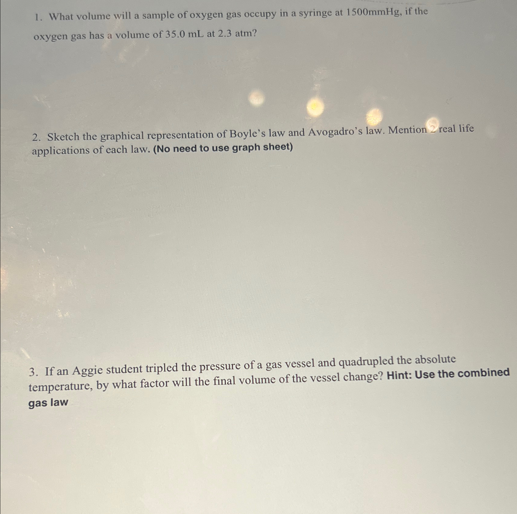 Solved What volume will a sample of oxygen gas occupy in a | Chegg.com