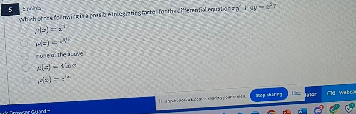 Solved 55 ﻿pointsWhich of the following is a possible | Chegg.com