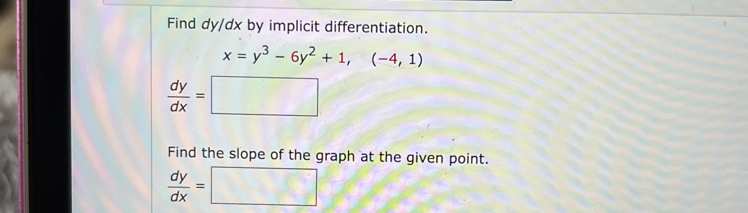 Solved Find dydx ﻿by implicit | Chegg.com