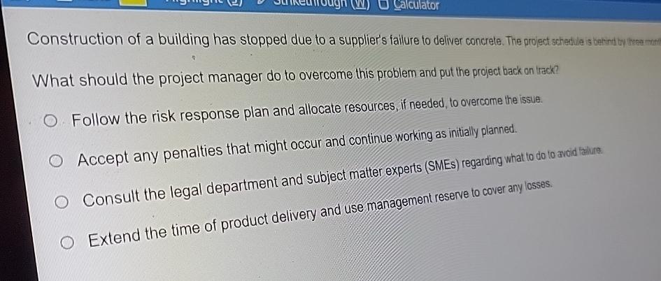 Solved What should the project manager do to overcome this | Chegg.com