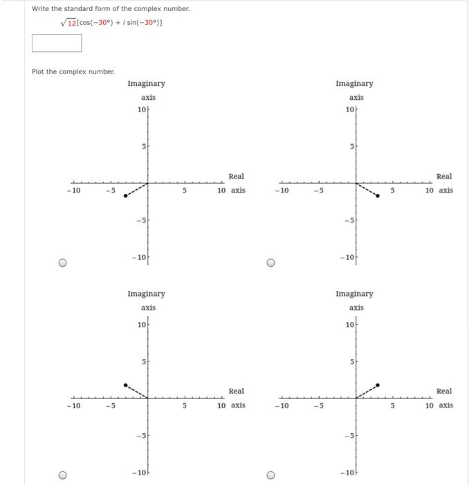 Solved Write the standard form of the complex number. | Chegg.com