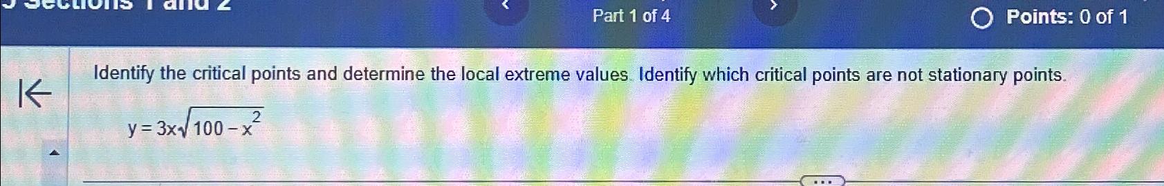 Solved Part 1 ﻿of 4Points: 0 ﻿of 1Identify the critical | Chegg.com