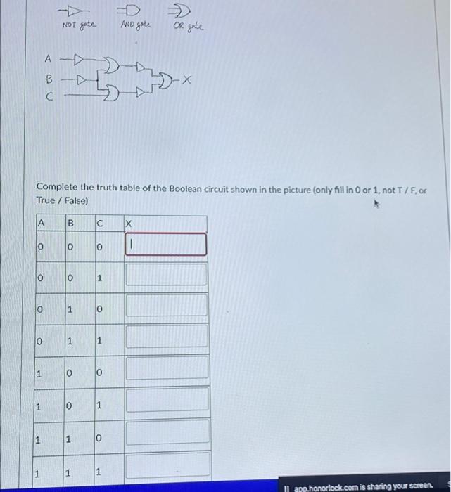 Solved Complete the truth table of the Boolean circuit shown | Chegg.com