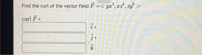 Solved Find the curl of the vector field \\( | Chegg.com