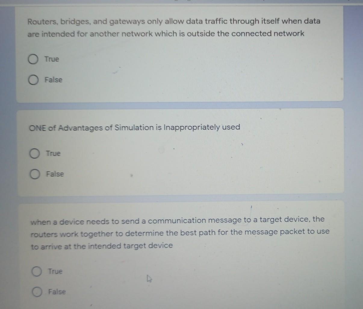 Solved Routers, bridges, and gateways only allow data | Chegg.com