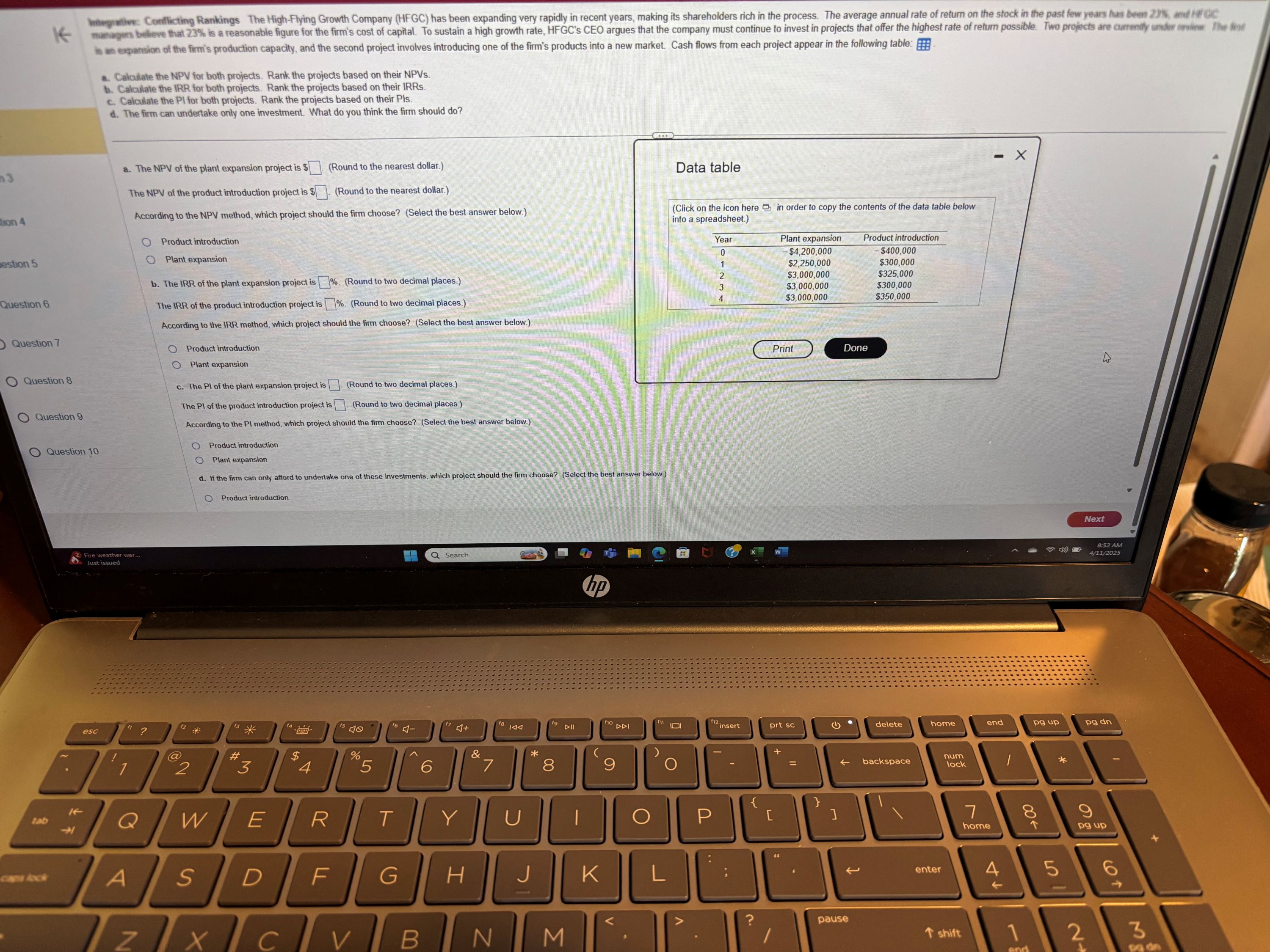 Solved Question content area top Part 1 Integrative: | Chegg.com
