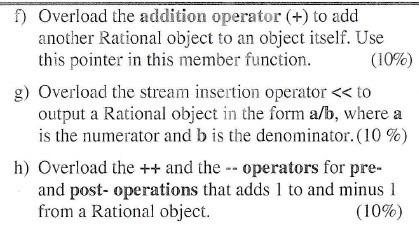 Solved (Rational Class) As you did in the exercise, create a | Chegg.com