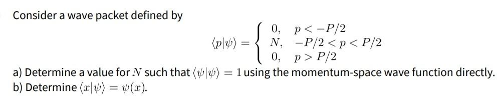 Solved Consider a wave packet defined by | Chegg.com