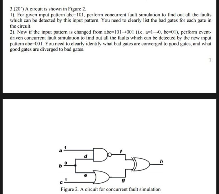 Solved 3.(20') A circuit is shown in Figure 2 1). For given | Chegg.com