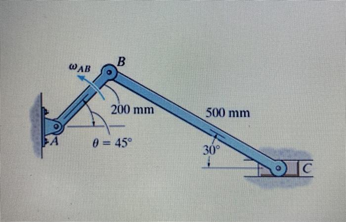 Solved Bar AB has an angular velocity waB = 4 rad/s. (Figure | Chegg.com