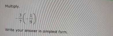 Solved Multiply.-37(-19)Write your answer in simplest form. | Chegg.com