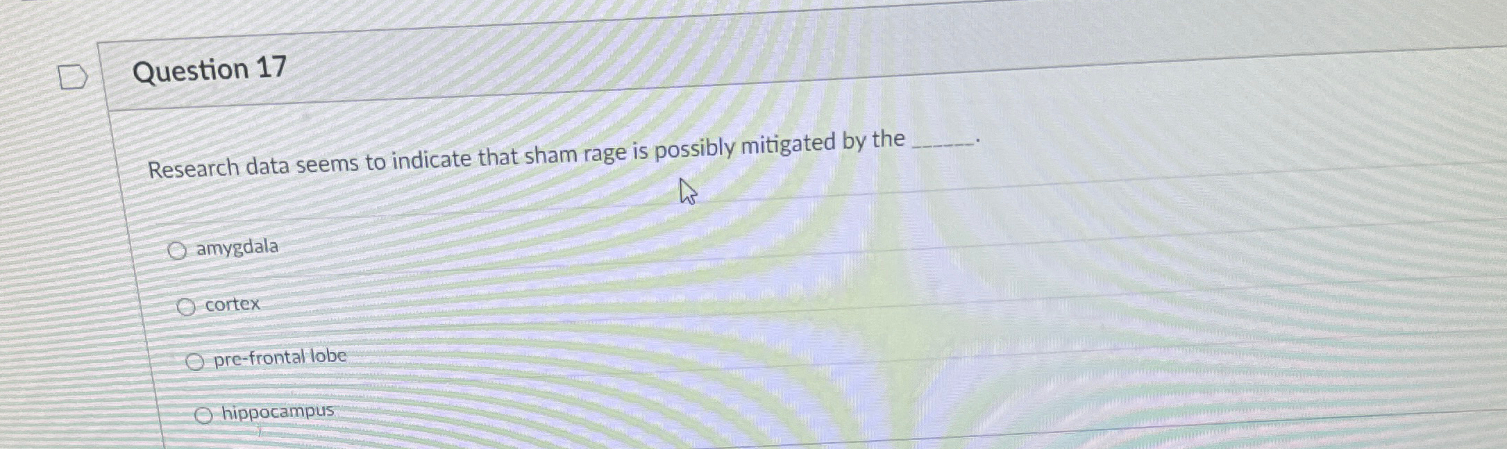 Solved Question 17Research data seems to indicate that sham | Chegg.com