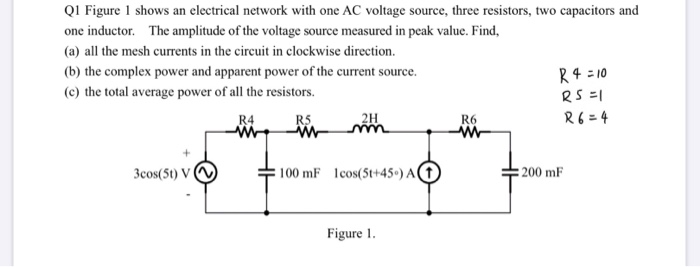 Solved Q1 Figure 1 shows an electrical network with one AC | Chegg.com