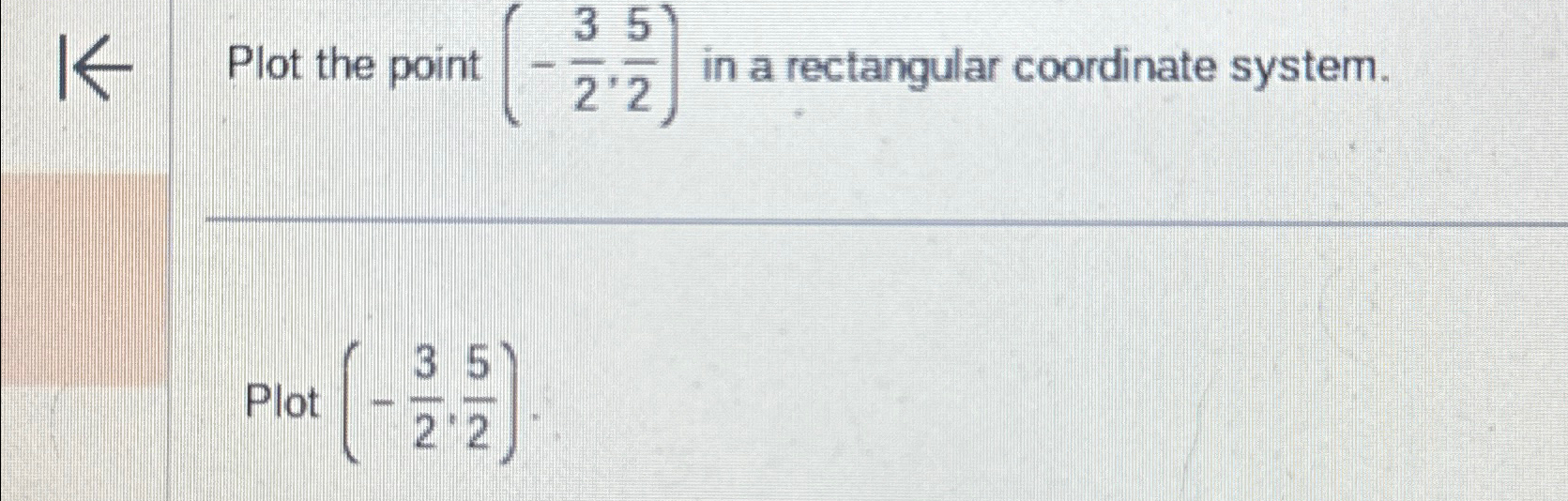Solved Plot the point (-32,52) ﻿in a rectangular coordinate | Chegg.com