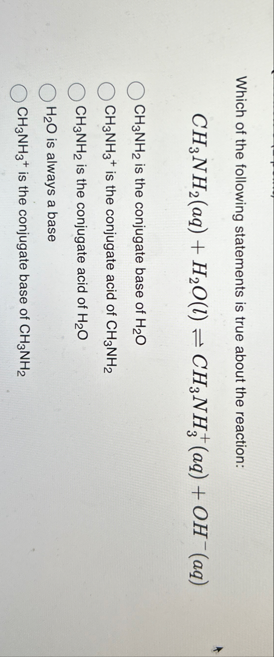 Solved Which of the following statements is true about the | Chegg.com