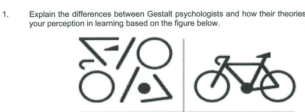 Solved 1. ﻿Explain the differences between Gestalt | Chegg.com