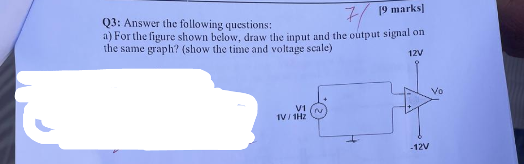 Solved Q3: Answer the following questions:7 [9 ﻿marks]a) | Chegg.com