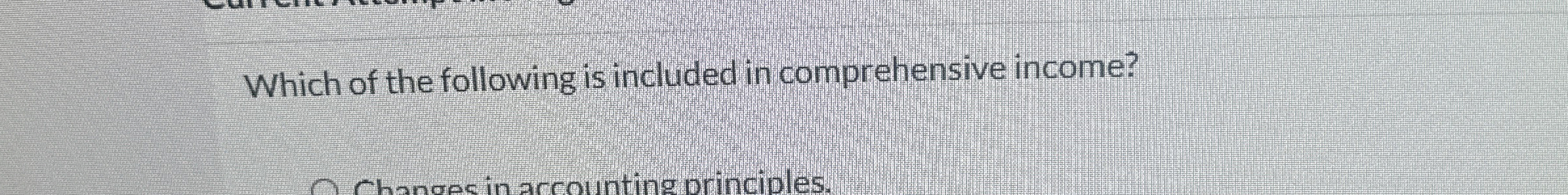 Solved Which of the following is included in comprehensive | Chegg.com