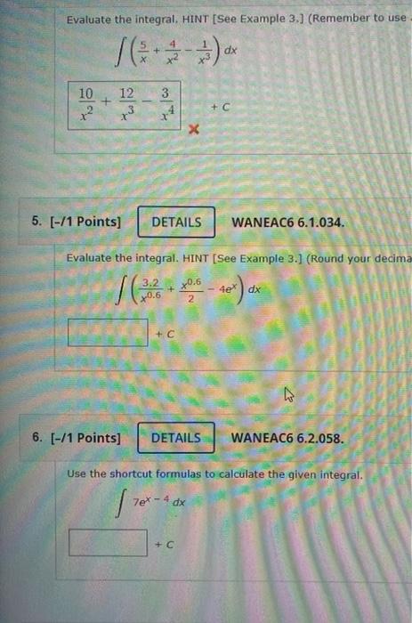 Solved Evaluate the integral. HINT (See Example 3.) | Chegg.com