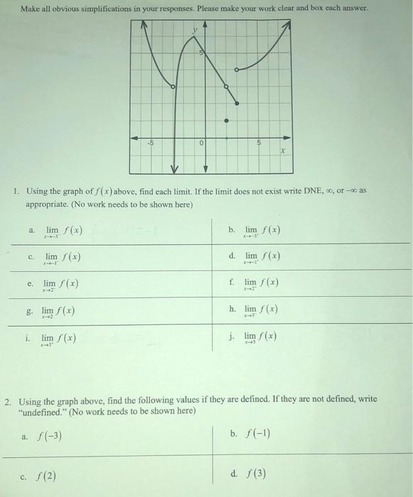Solved Make all obvious simplifications in your responses. | Chegg.com