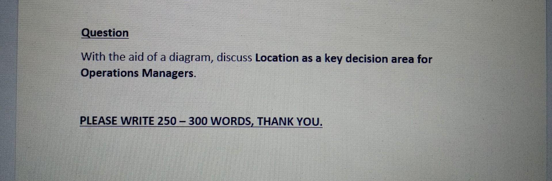 Solved Question With the aid of a diagram, discuss Location | Chegg.com