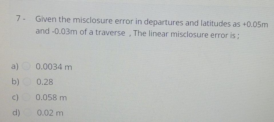 Solved 7- Given the misclosure error in departures and | Chegg.com