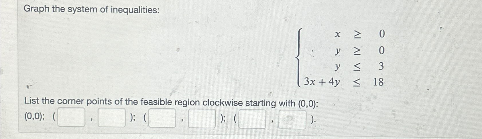 Solved Graph the system of | Chegg.com