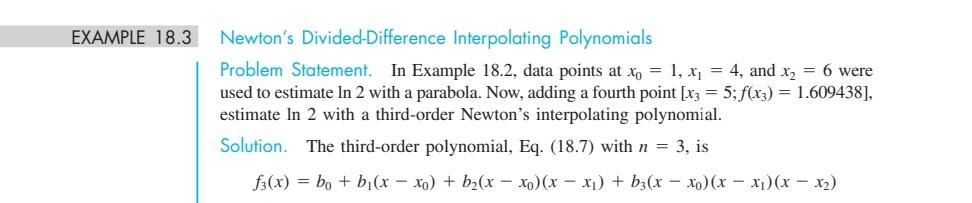 Solved Newton's Divided-Difference Interpolating Polynomials | Chegg.com