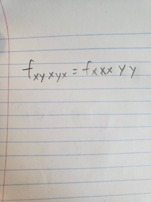 Solved Exyxyx = fx xx YY | Chegg.com