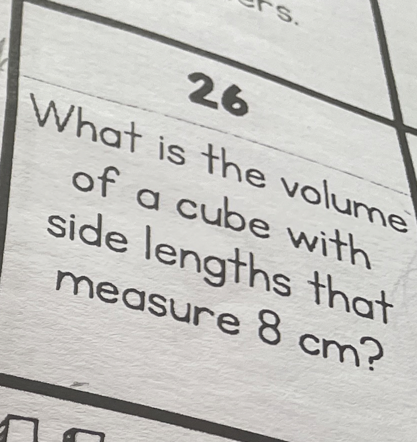 Solved What is the volume of a cube with side lengths that | Chegg.com