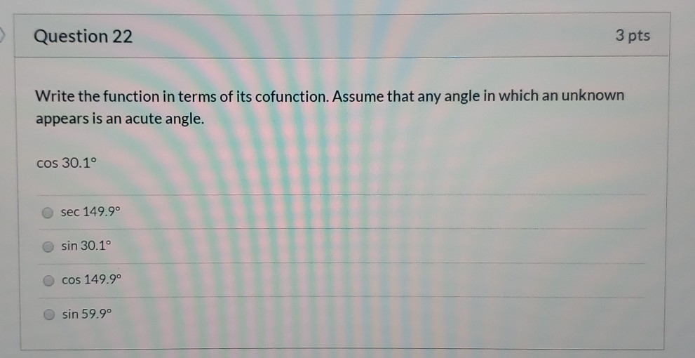 Solved Question 22 3 pts Write the function in terms of its | Chegg.com