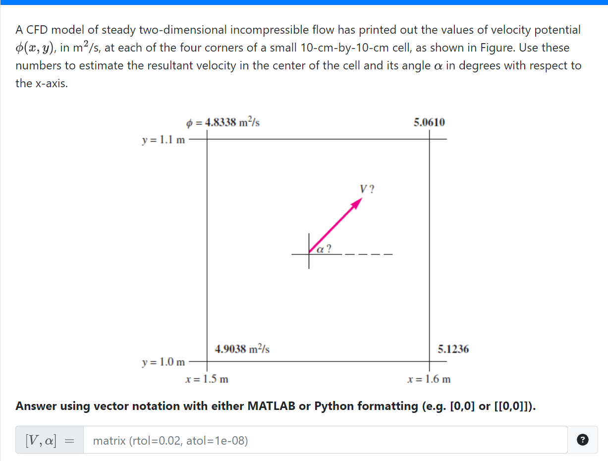 A CFD model of steady two-dimensional incompressible | Chegg.com