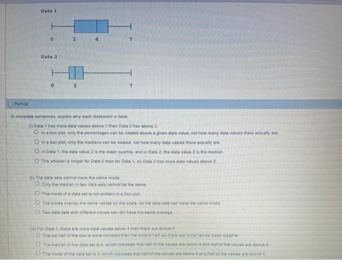 n complete sentences, explain why each statement is | Chegg.com