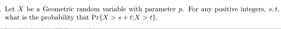 Solved Let x ﻿be a Geometric random variable with parameter | Chegg.com