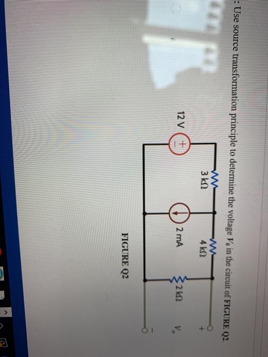 Solved : Use source transformation principle to determine | Chegg.com
