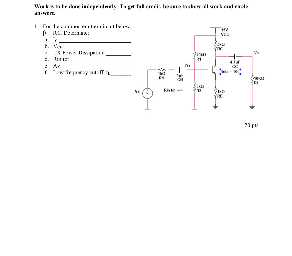 Solved Work is to be done independently. To get full credit, | Chegg.com