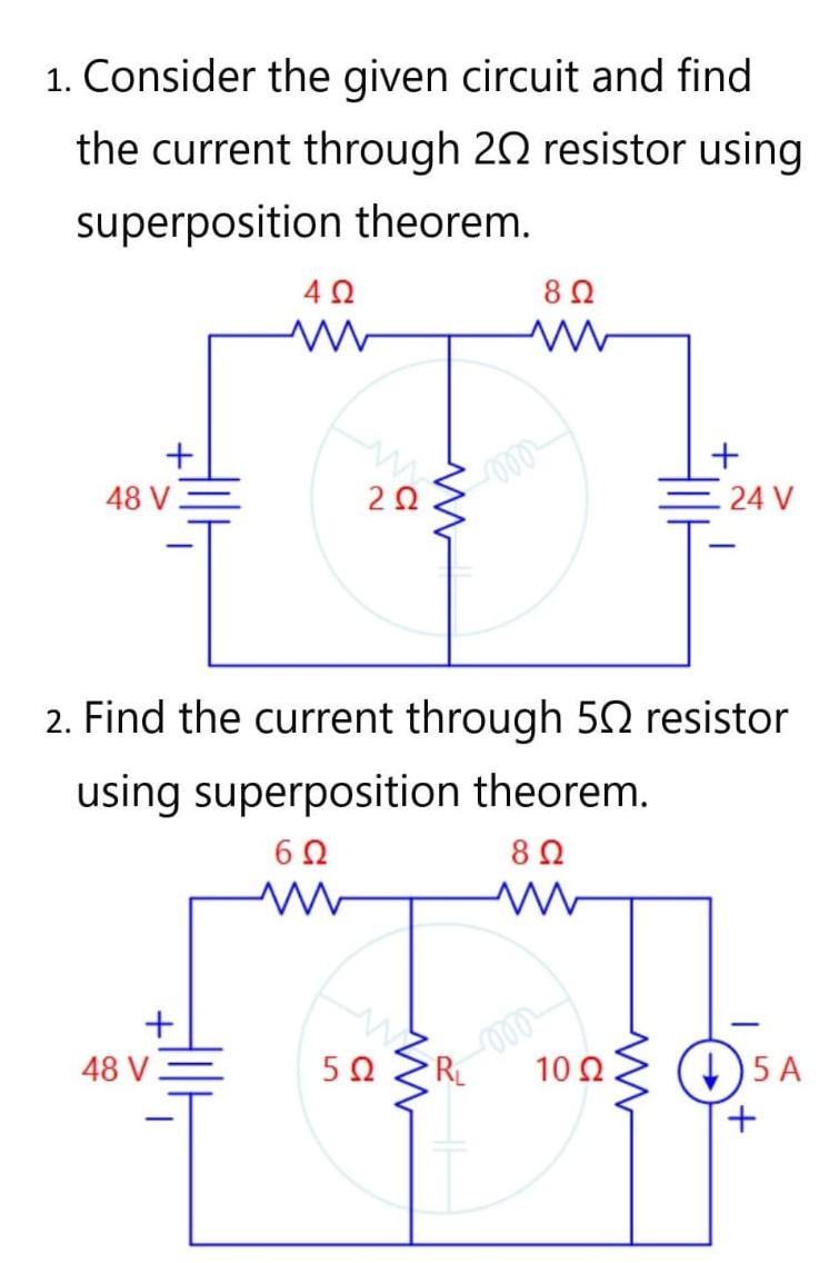 1 Consider The Given Circuit And Find The Current