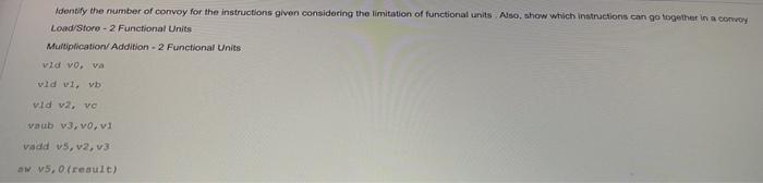 Identify the number of convoy for the instructions | Chegg.com
