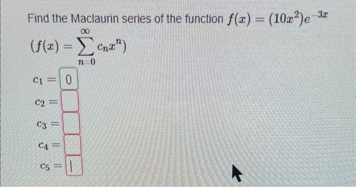 Solved Find the Maclaurin series of the function | Chegg.com