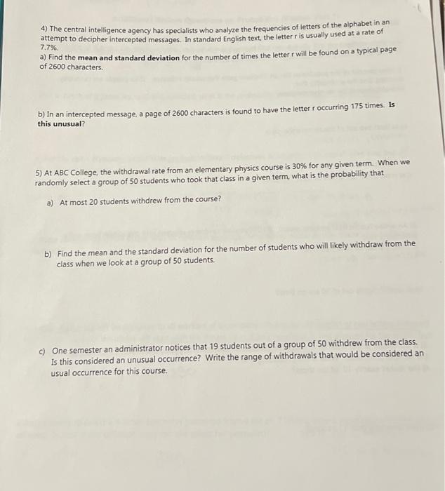 Solved Group Activity 2.4: Discrete Distributions and | Chegg.com