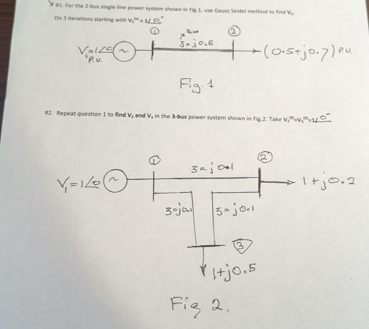 Solved 41. For the 2-bus single line power system shown in | Chegg.com