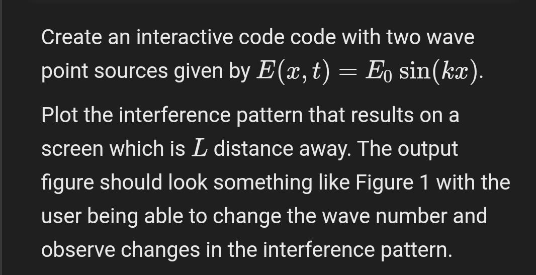 Solved > Create an interactive code code with two wave point | Chegg.com