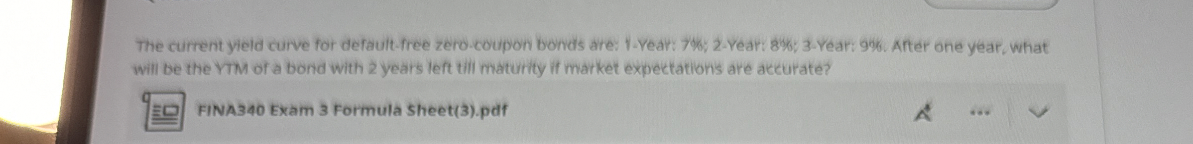 Solved The current yield curve for default-free zero-coupon | Chegg.com