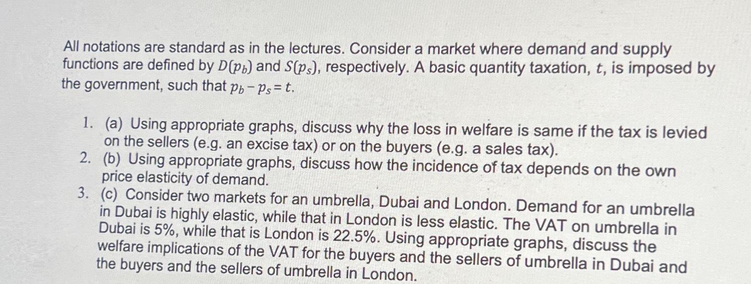 Solved All Notations Are Standard As In The Lectures
