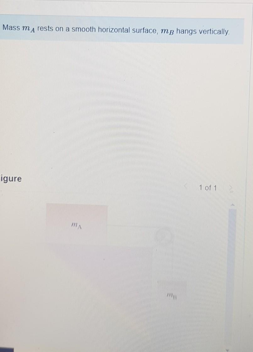 Solved Mass ma rests on a smooth horizontal surface, mp | Chegg.com