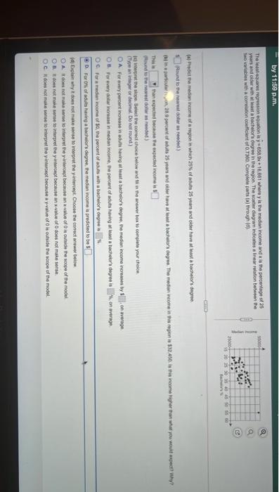 Solved The last regression question sy 658 x 16.661 wharey | Chegg.com
