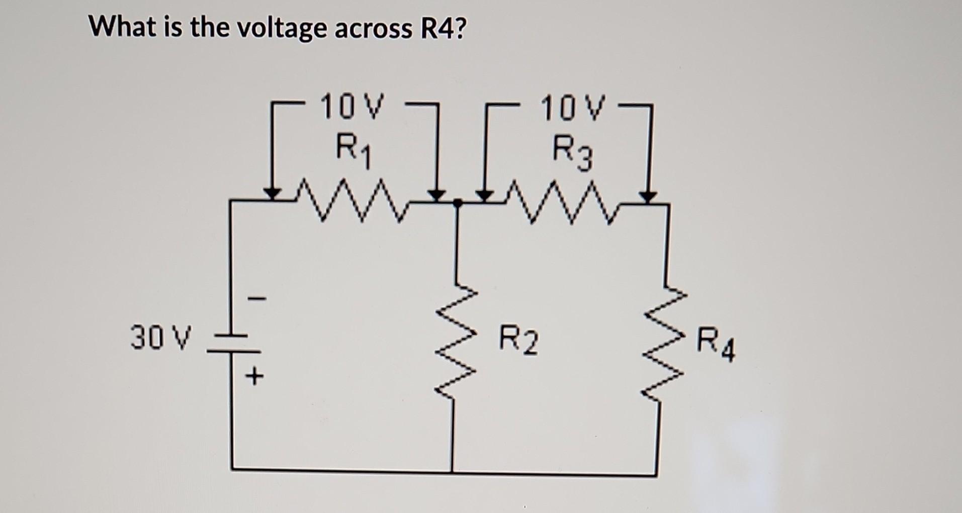 Solved What is the voltage across R4? | Chegg.com